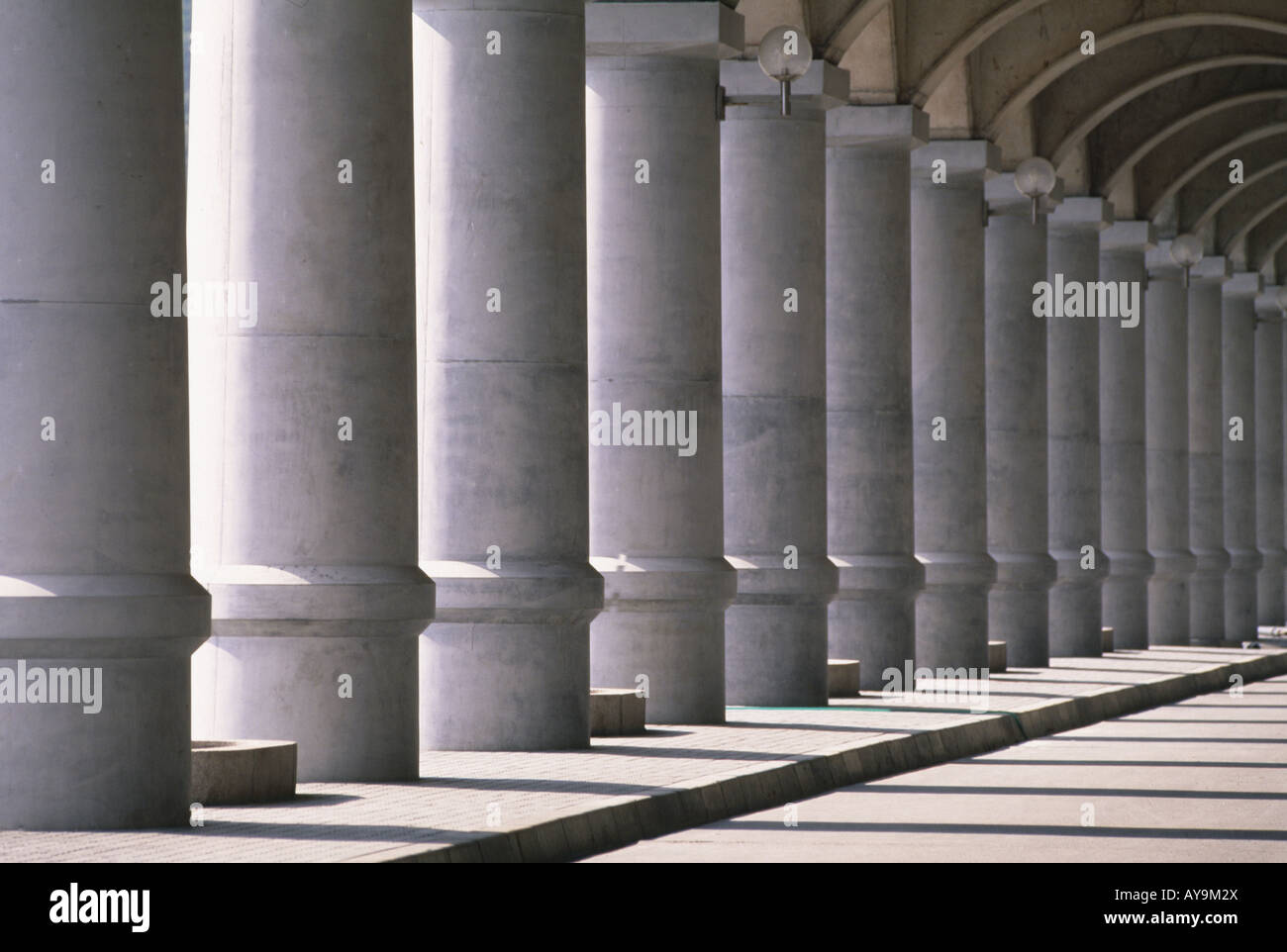 Row of Pillars Stock Photo - Alamy