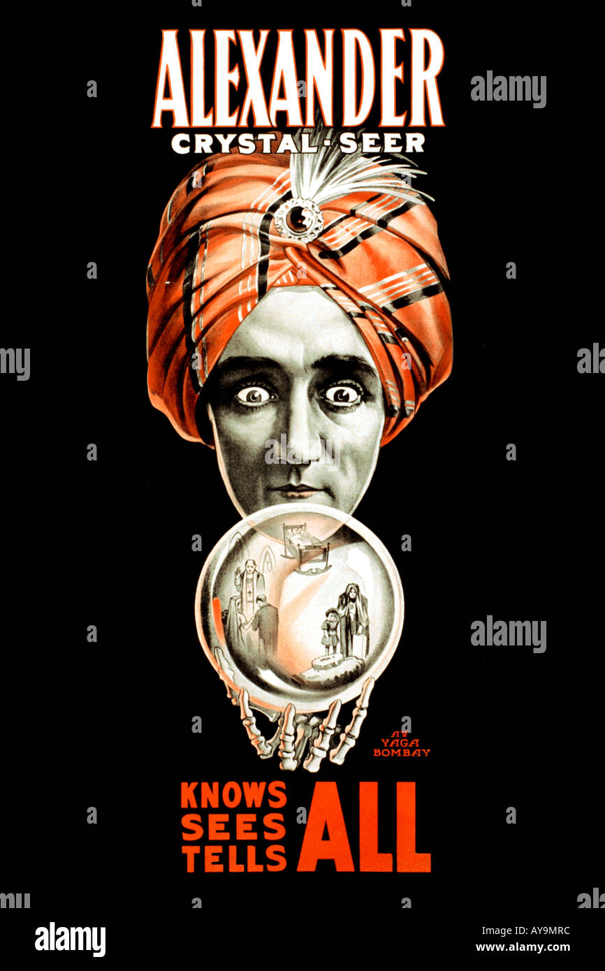 Alexander, crystal seer knows, sees, tells all Stock Photo - Alamy