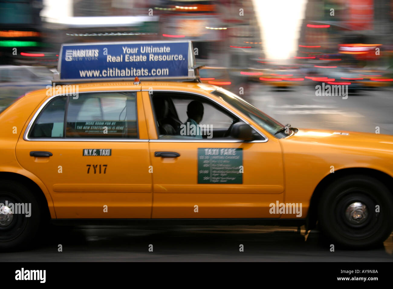 Yellow Taxi cabs in New York City in the United States of America Stock ...
