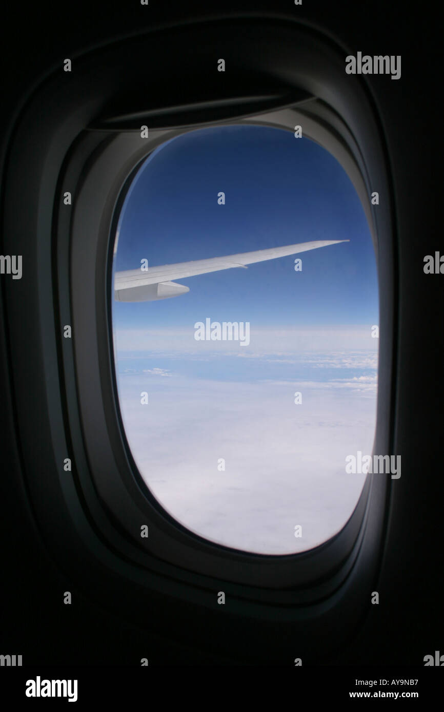 View outside of aeroplane window Stock Photo - Alamy