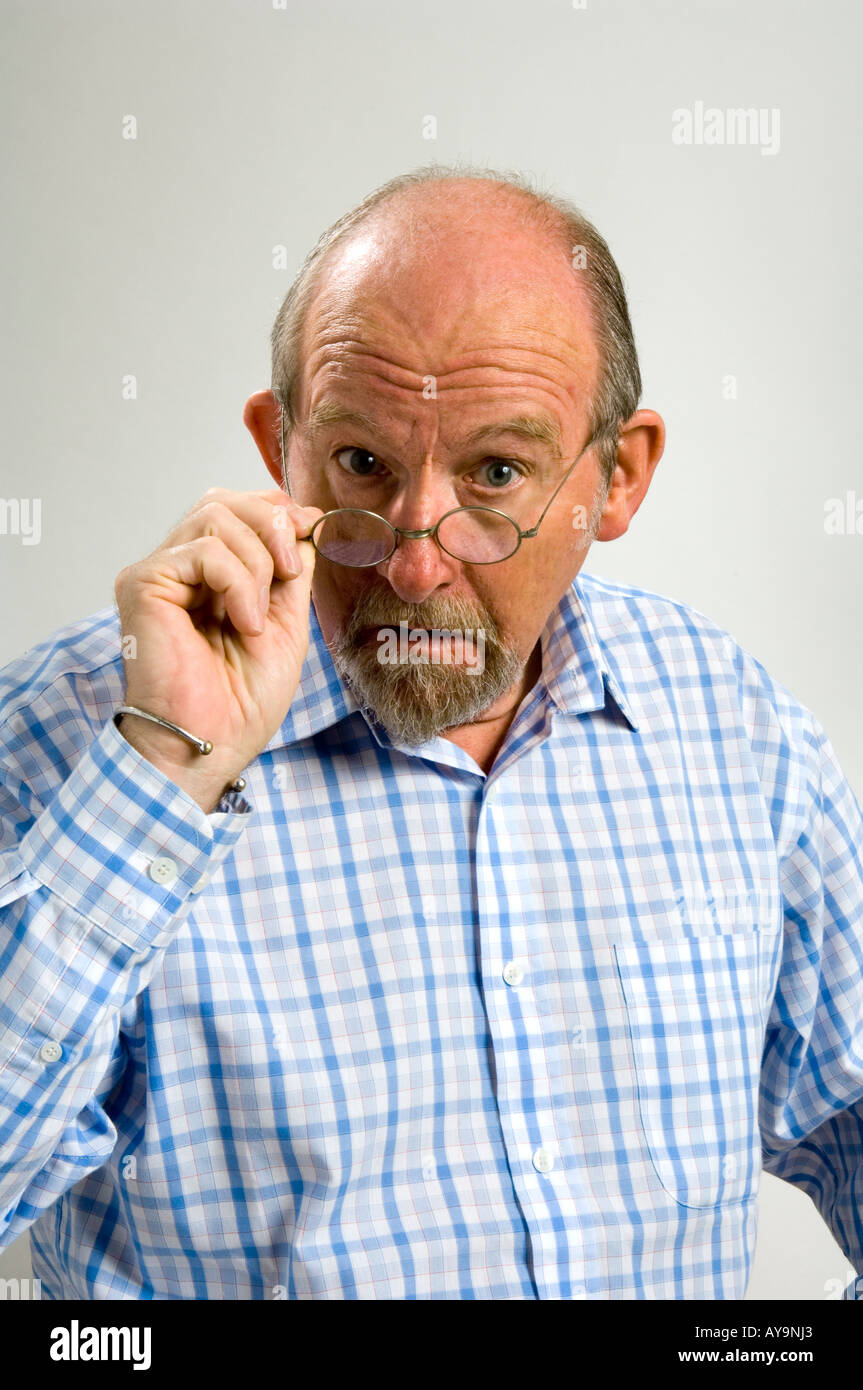 60 year old white man with a a goatee beard and a facial expression ...