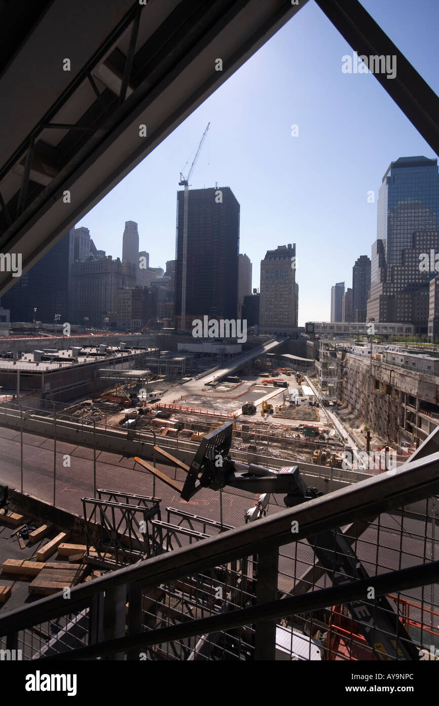 The Ground Zero construction worksite in theLower Manhattan New York ...