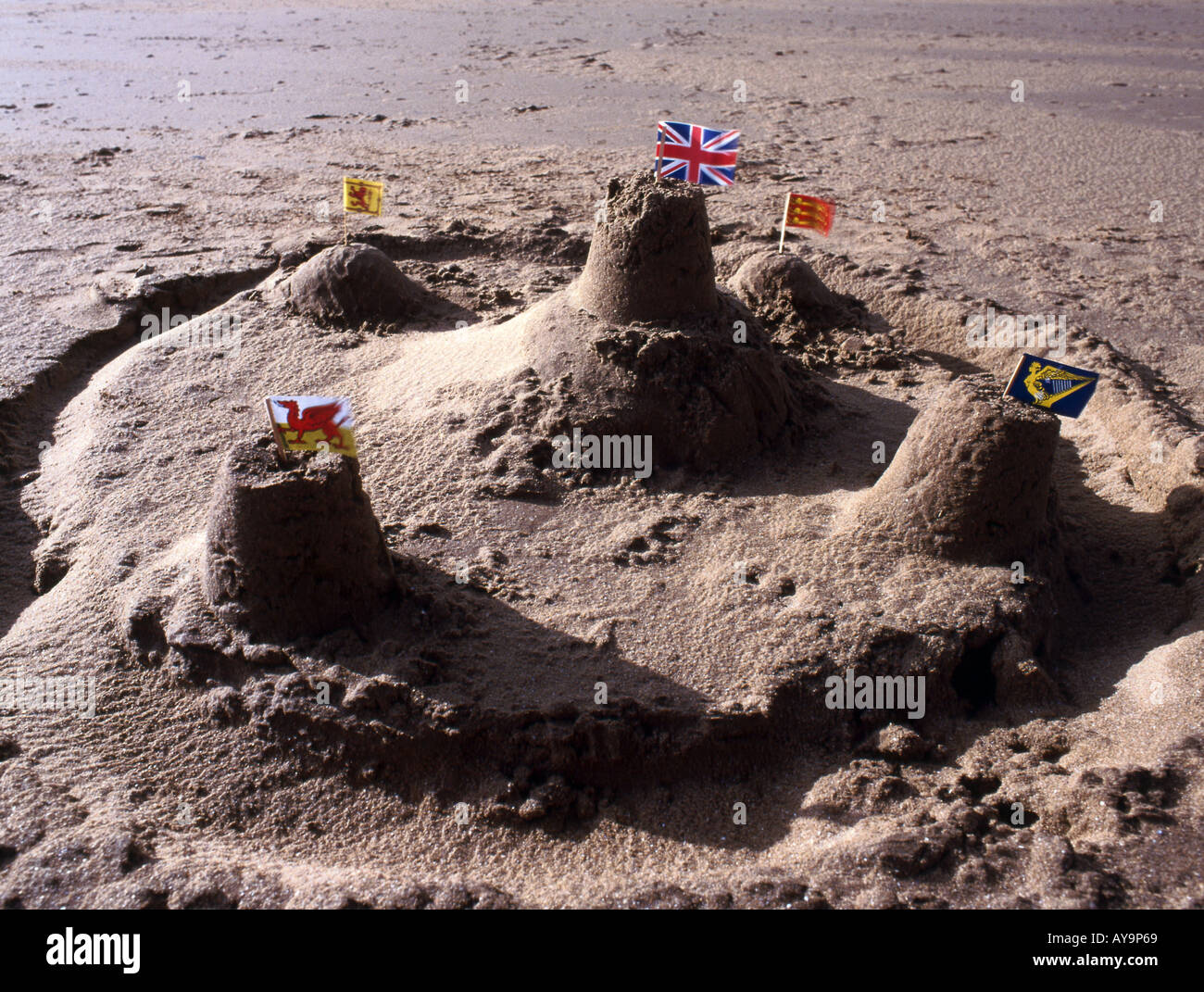 Sand Castle Saunton Devon Stock Photo - Alamy