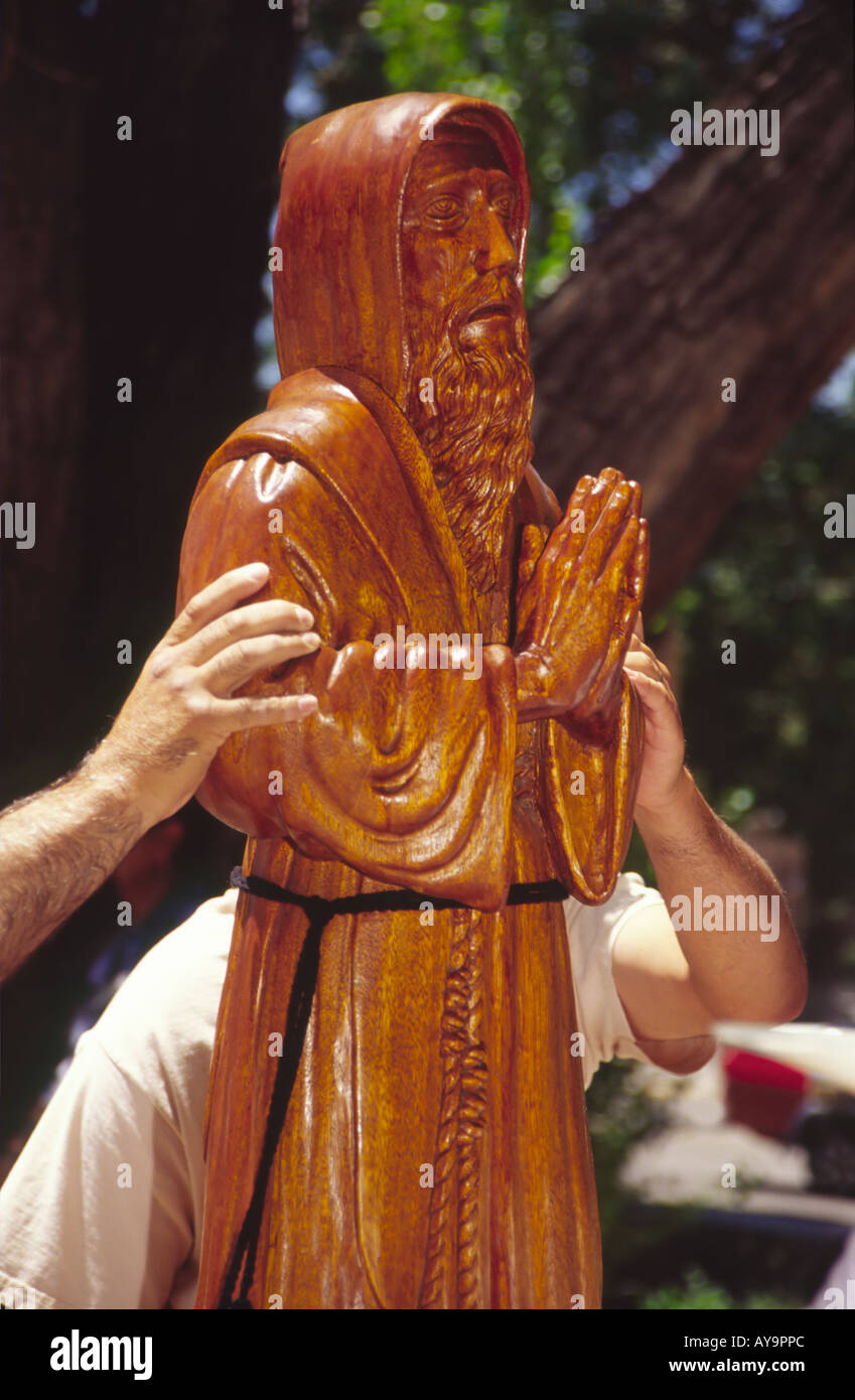 Statue of Saint Francis of Assisi is carried during fiesta at Saint ...