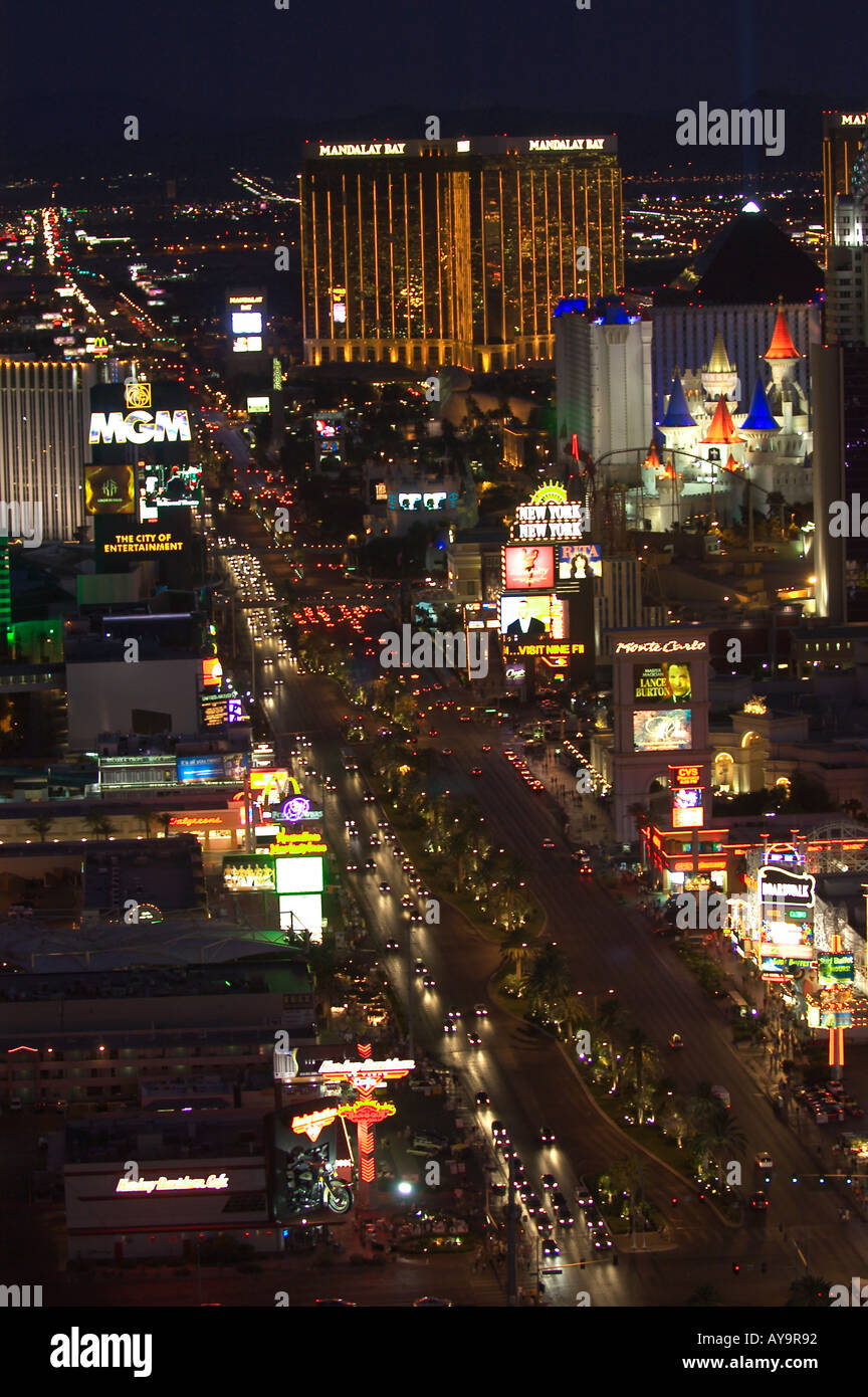 LAs Vegas strip at night Stock Photo - Alamy