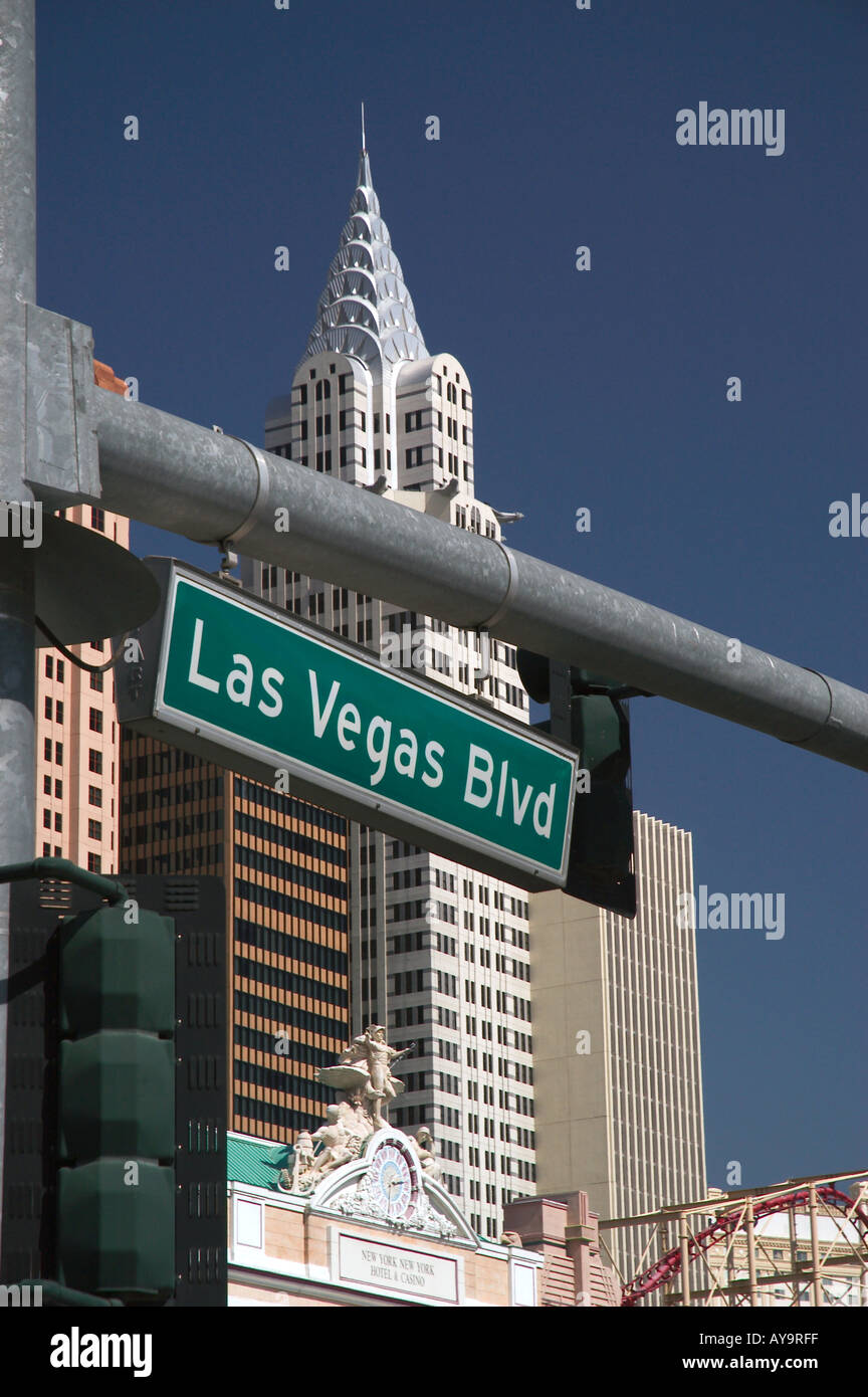Las Vegas Blvd street sign Stock Photo - Alamy