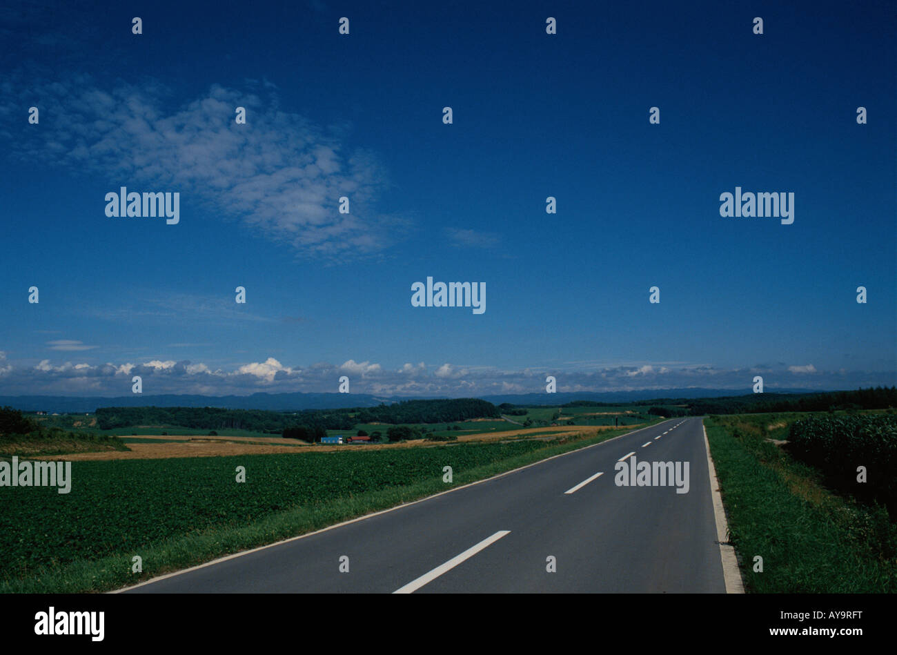 Highway through Countryside Stock Photo - Alamy