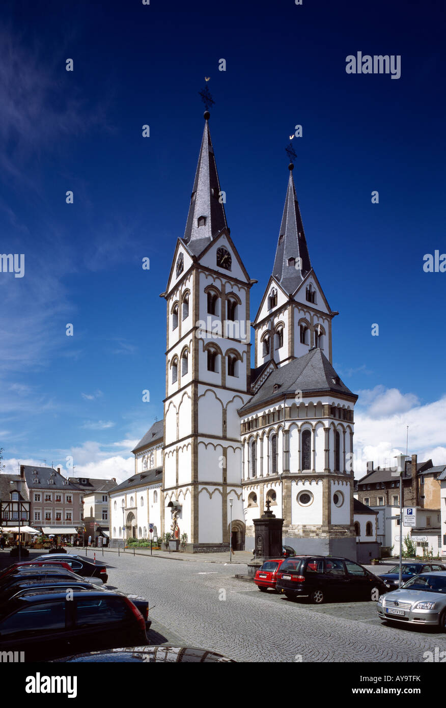 Boppard, Pfarrkirche St. Severus, Blick von Südosten Stock Photo - Alamy