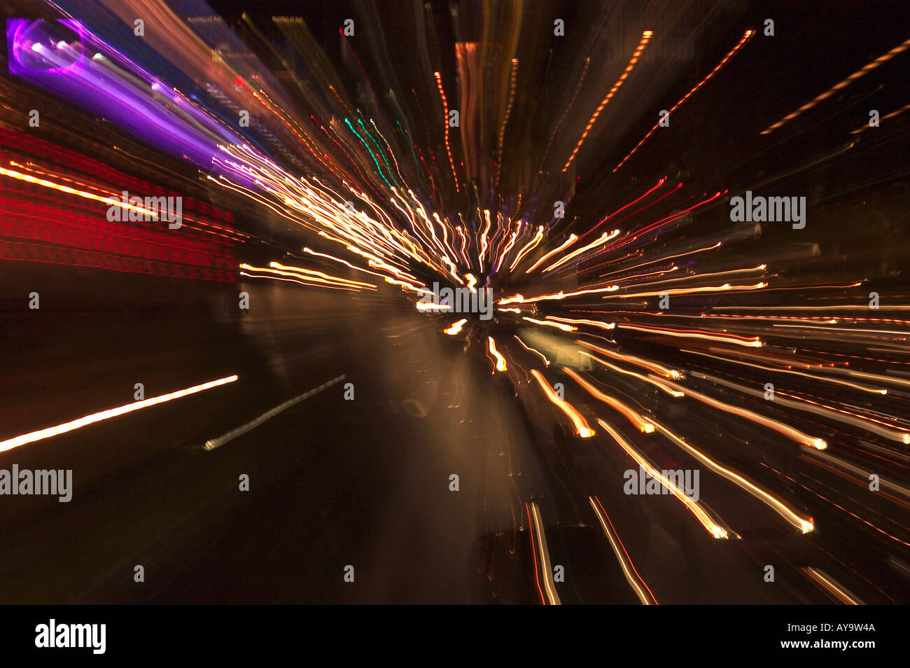 moving traffic at night Stock Photo - Alamy