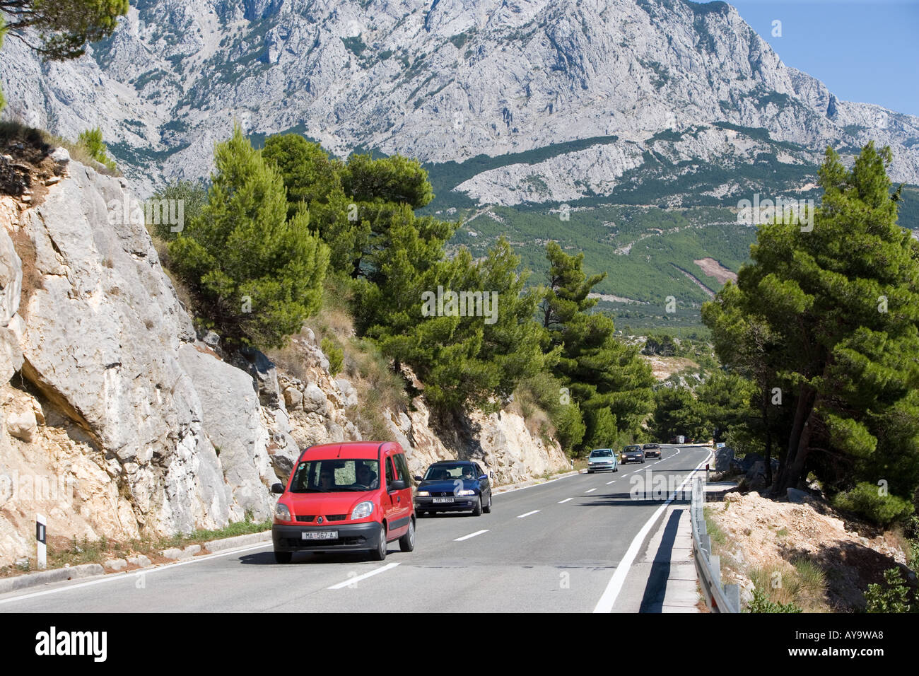 Drivers on the road from Split to Dubrovnik Croatia Stock Photo - Alamy