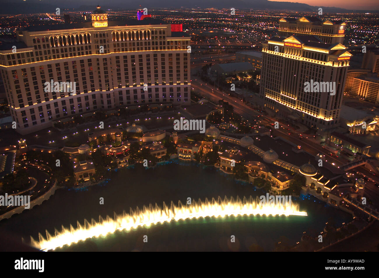 Bellagio at night Las Vegas Stock Photo - Alamy