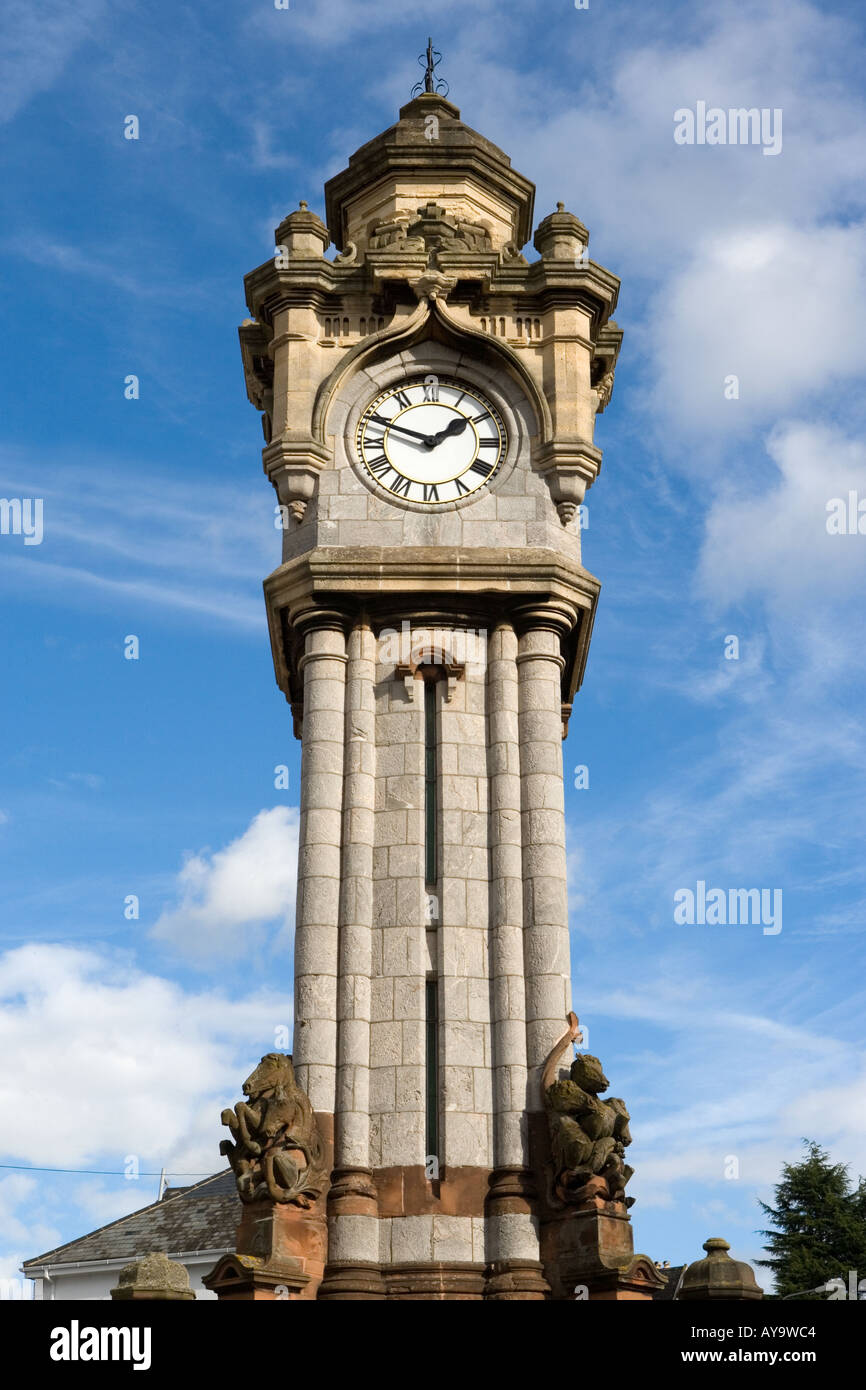 The William Miles clock tower in Queen Street Exeter Devon England ...