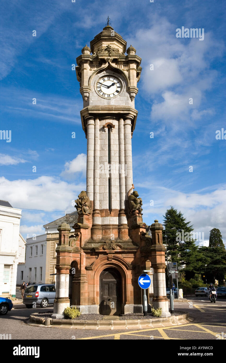 The William Miles clock tower in Queen Street Exeter Devon England ...