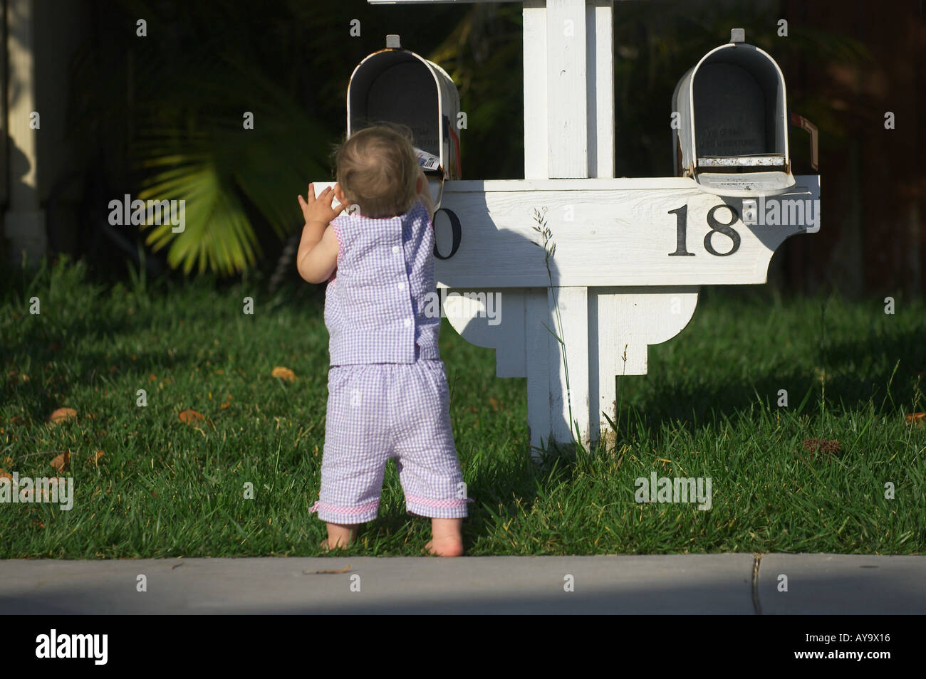 toddler getting mail Stock Photo - Alamy