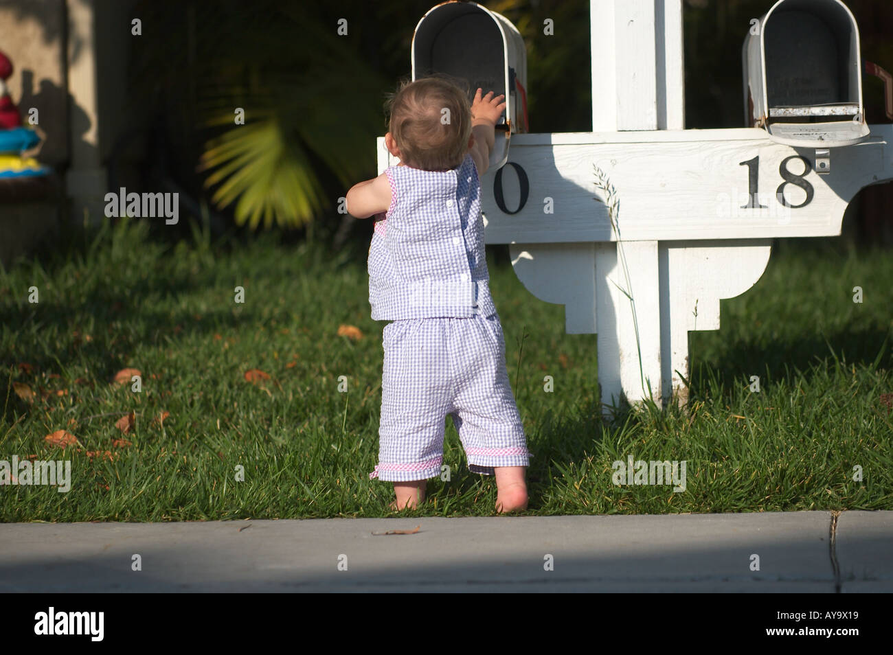 toddler getting mail Stock Photo - Alamy