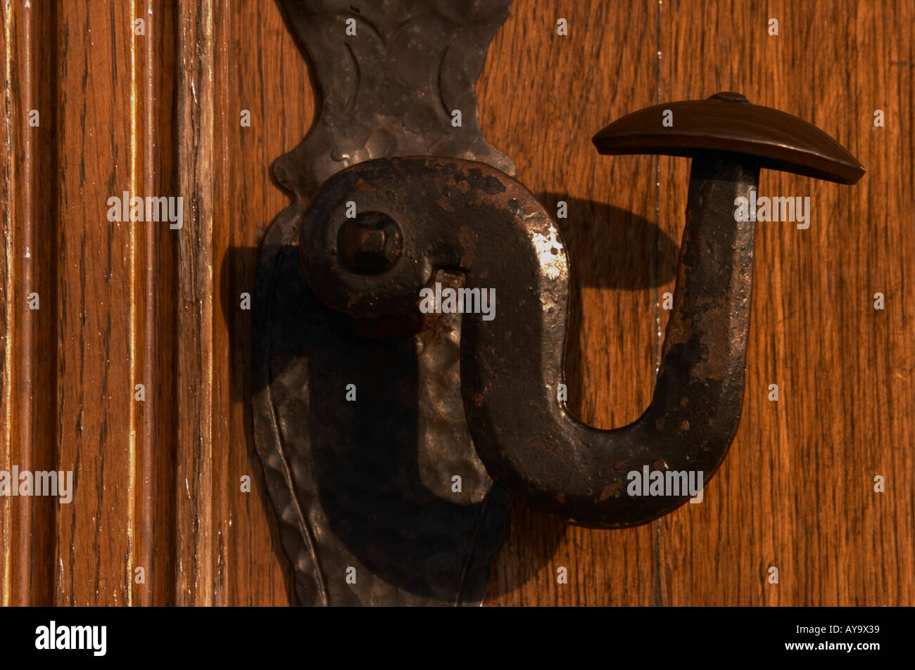 Old fashioned curved latch Stock Photo - Alamy