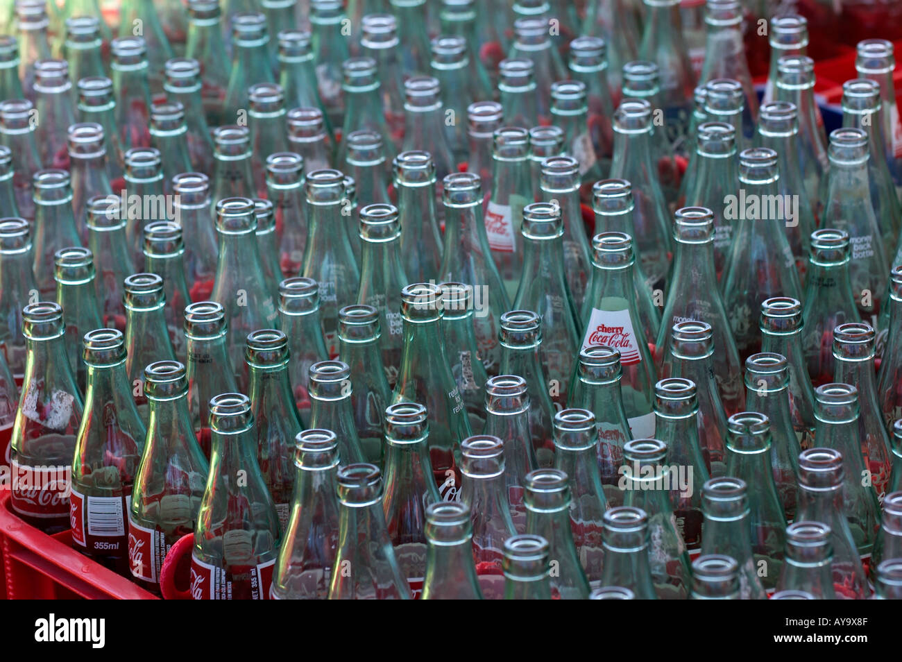 empty coke bottles Stock Photo - Alamy