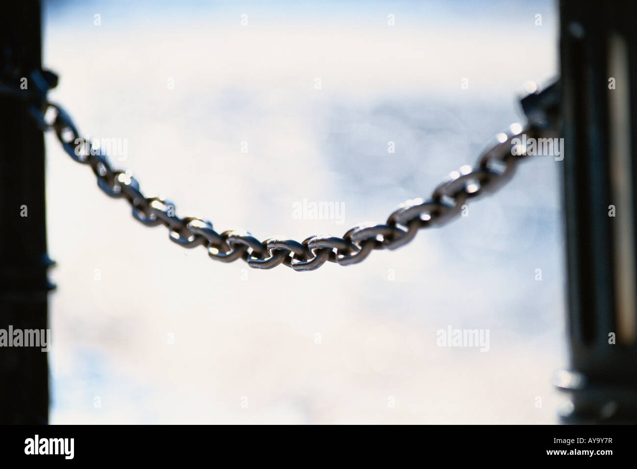 Gate with Chain Stock Photo - Alamy
