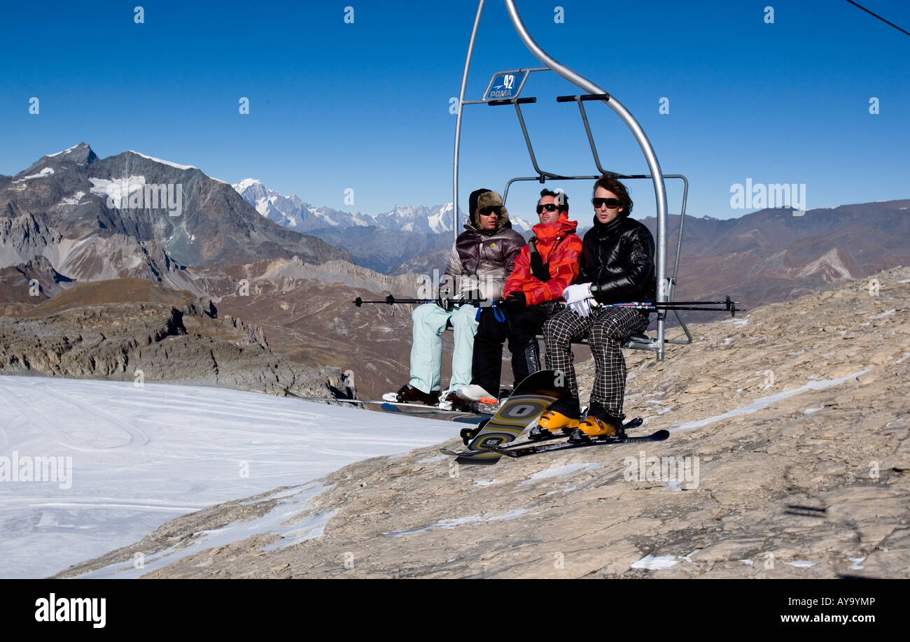 Ski lift at tignes ski resort hi-res stock photography and images - Alamy