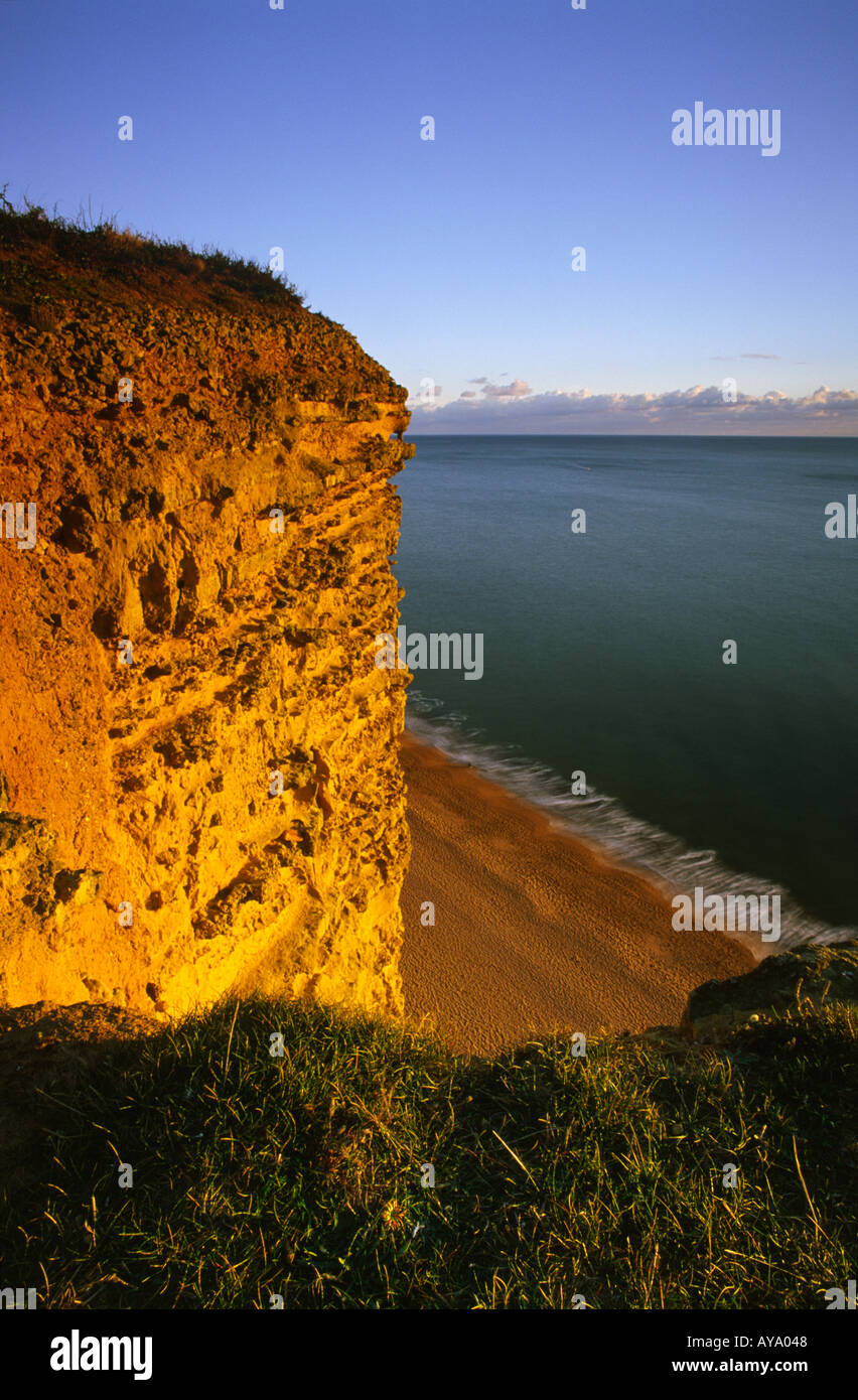 Sunset On Coastal Cliff Face at West Bay in Dorset County England UK Stock Photo - Alamy