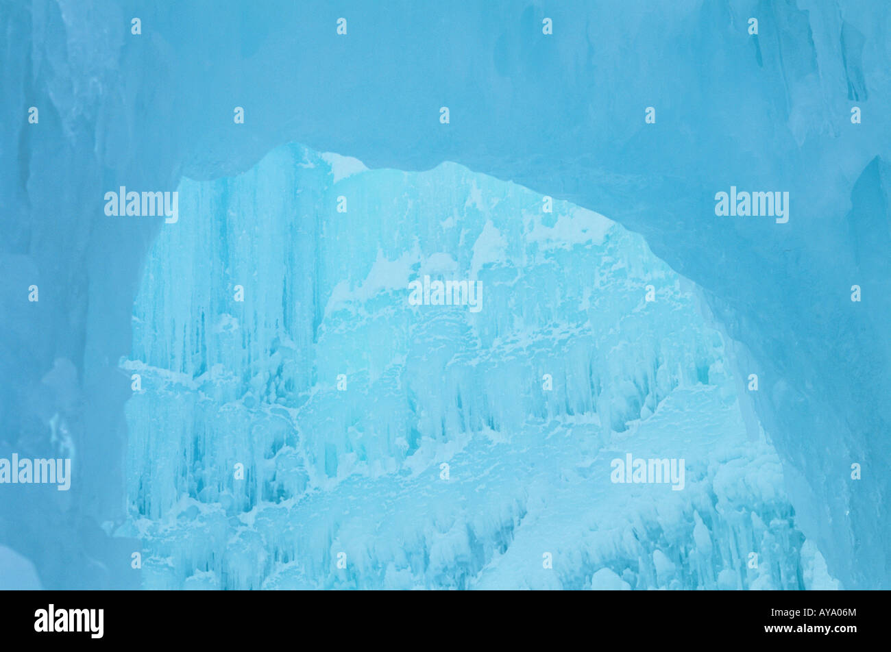 Blue and Curved Ice Formations Stock Photo - Alamy