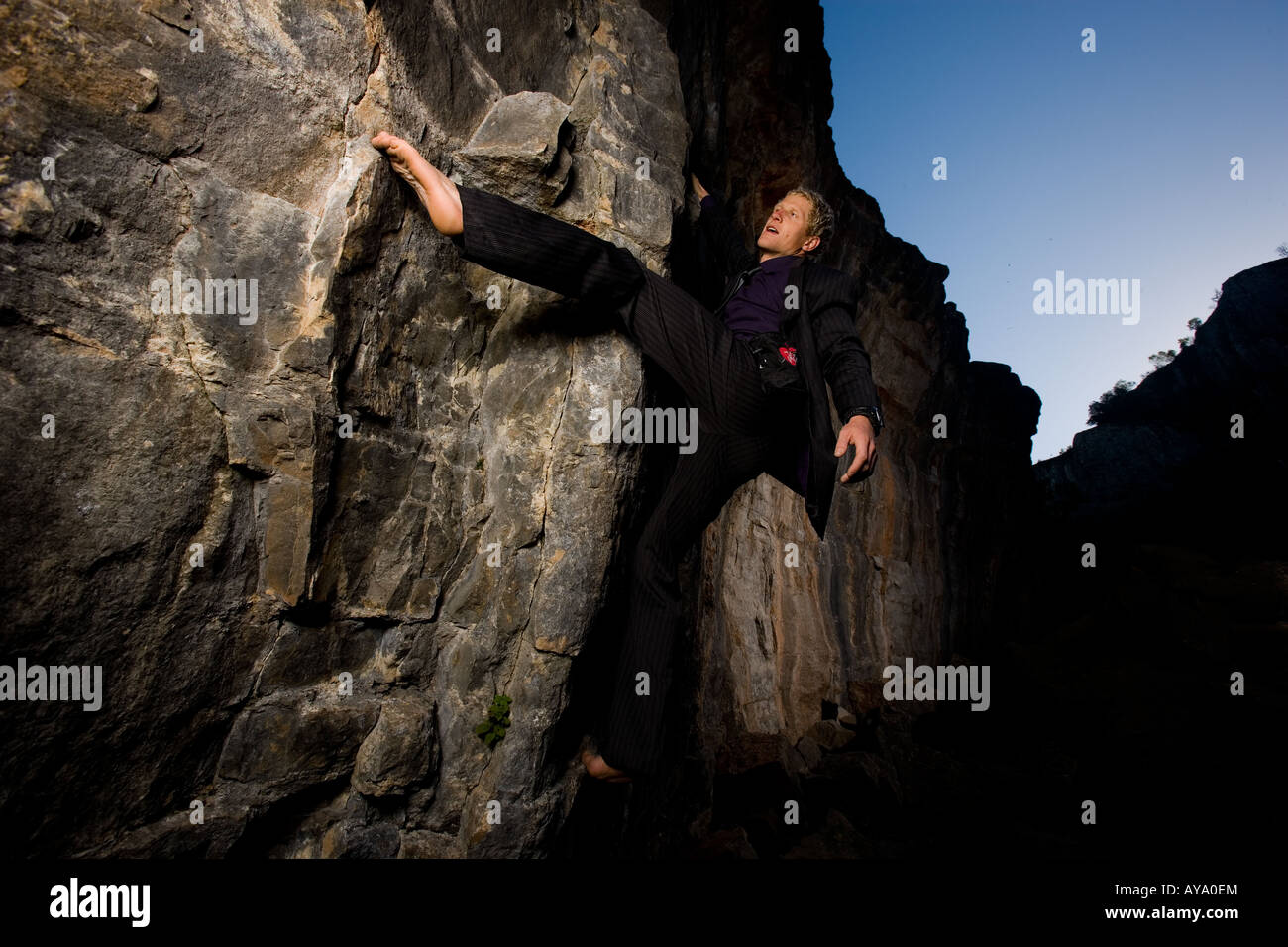 CLIMBER TIM EMMETT Stock Photo - Alamy