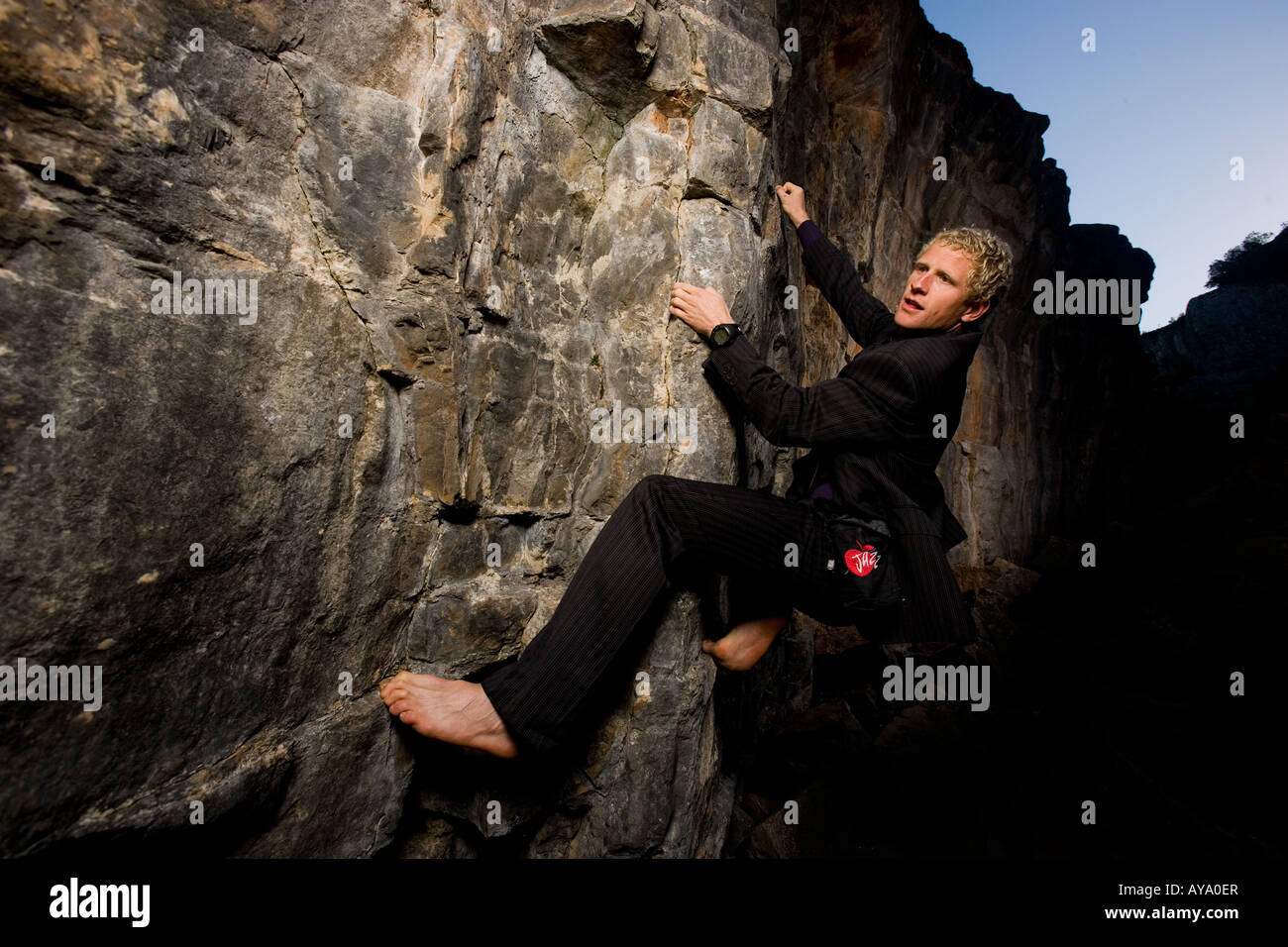 CLIMBER TIM EMMETT Stock Photo - Alamy