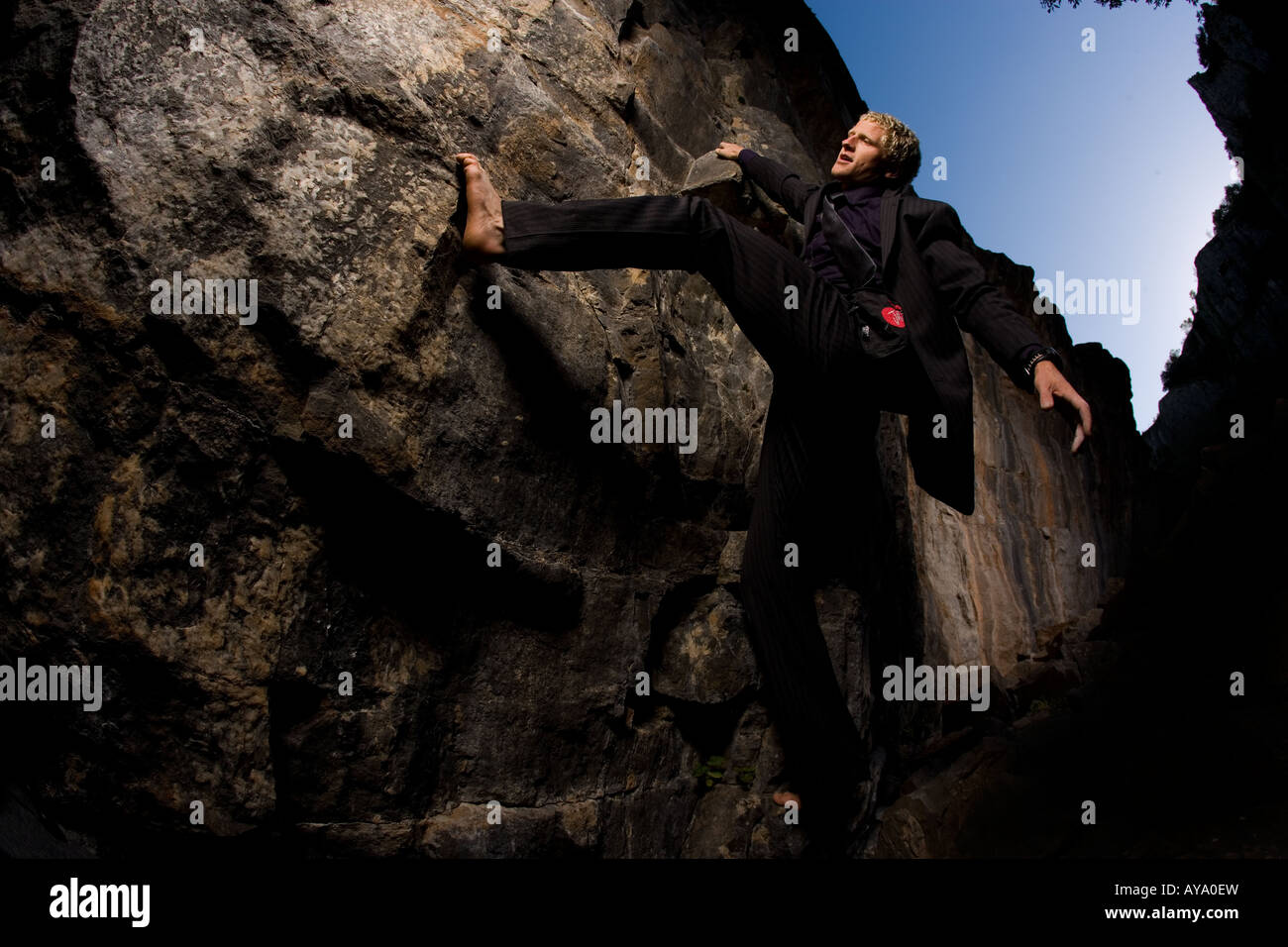CLIMBER TIM EMMETT Stock Photo - Alamy