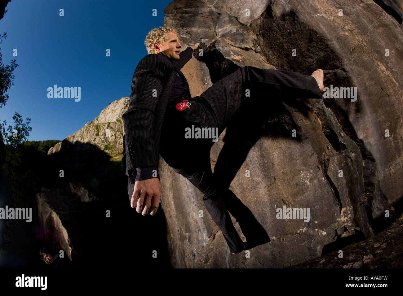 CLIMBER TIM EMMETT Stock Photo - Alamy