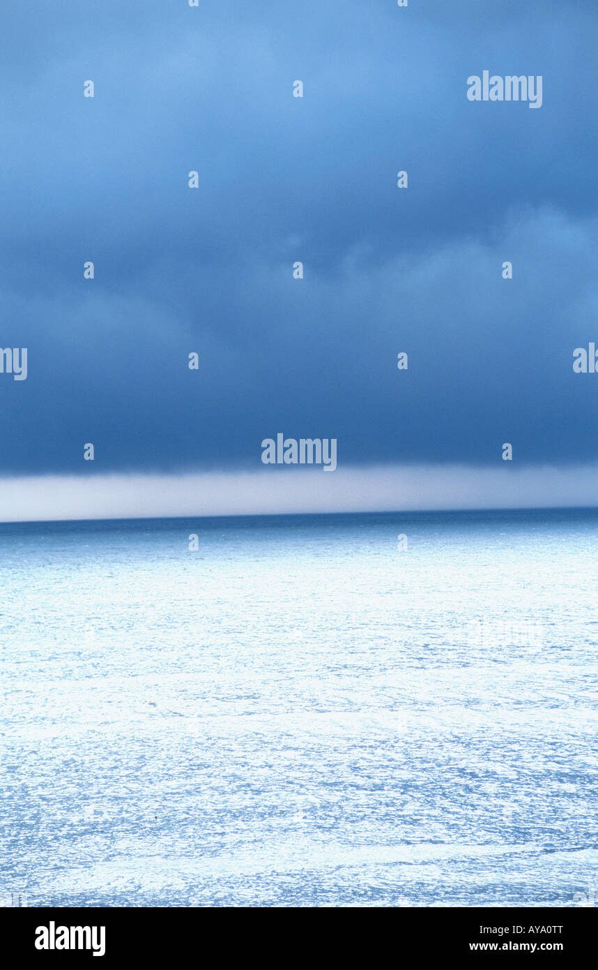 Low Clouds above Ocean Stock Photo - Alamy