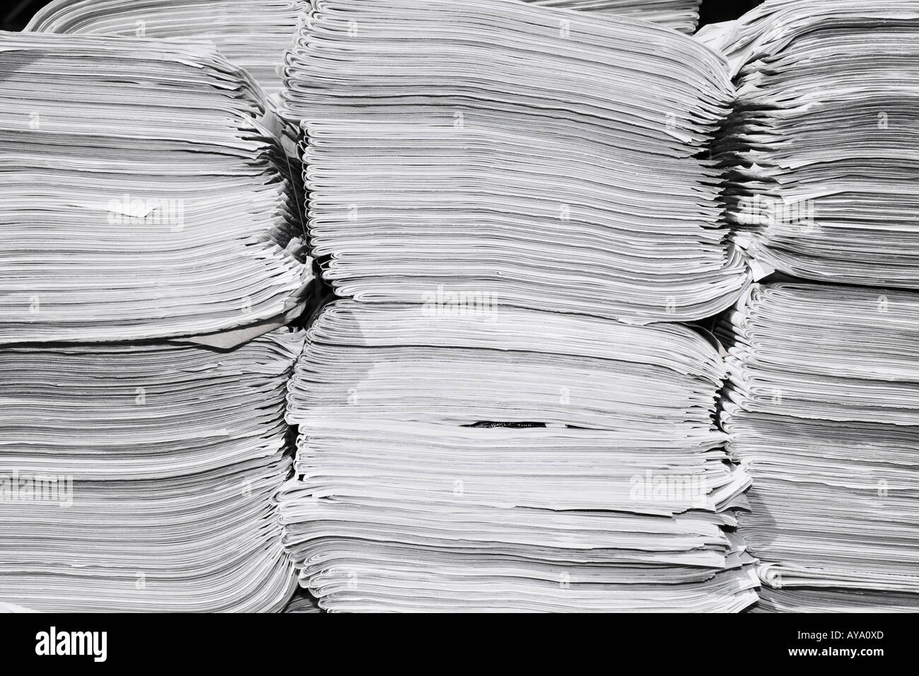 Stacks Of Newspapers Stock Photo - Alamy