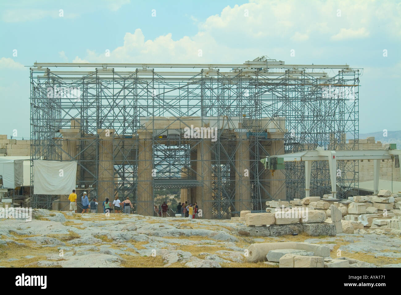 Greece Athens Acropolis Building Work Stock Photo - Alamy
