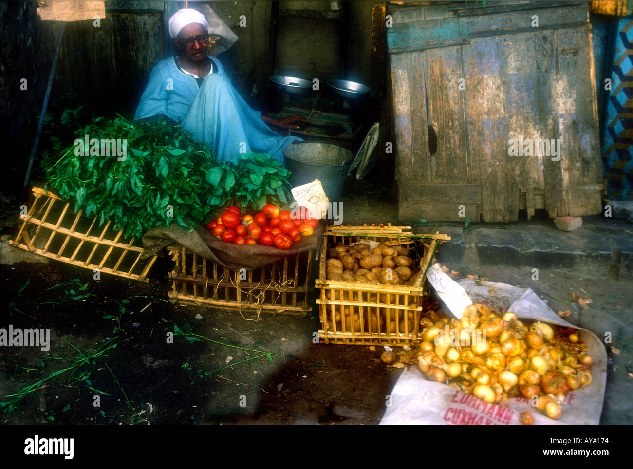 A market stall in Aswan Egypt Stock Photo - Alamy