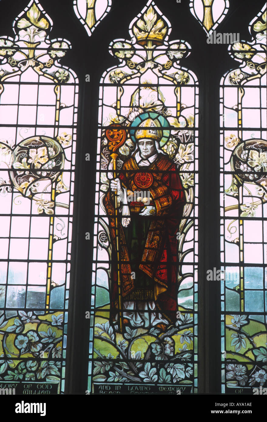 Stained Glass Window St Davids Cathedral St Davids Wales UK NT Stock ...