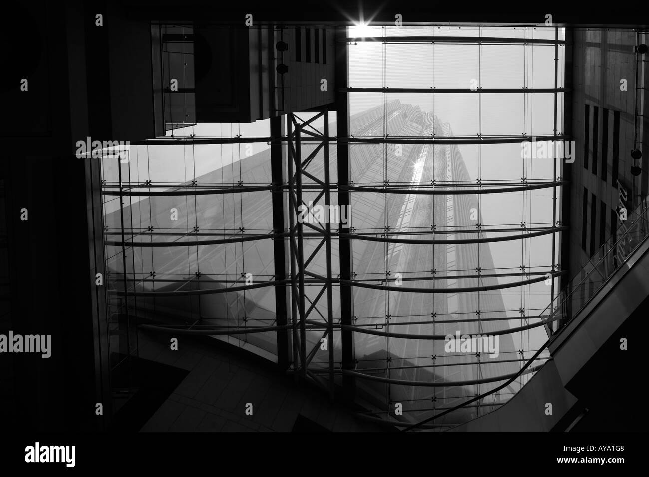 Asia Peoples Republic of China Hong Kong View looking up at modern ...