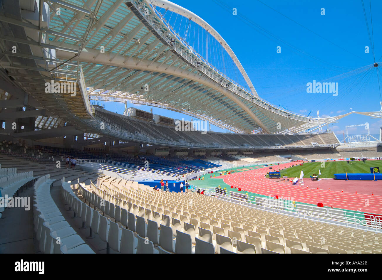 Seats at olympic stadium athens hi-res stock photography and images - Alamy