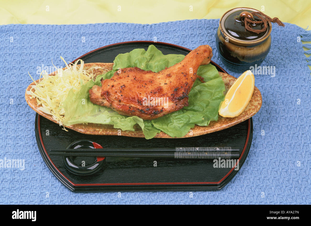 Chicken Thigh and Chopsticks Stock Photo - Alamy