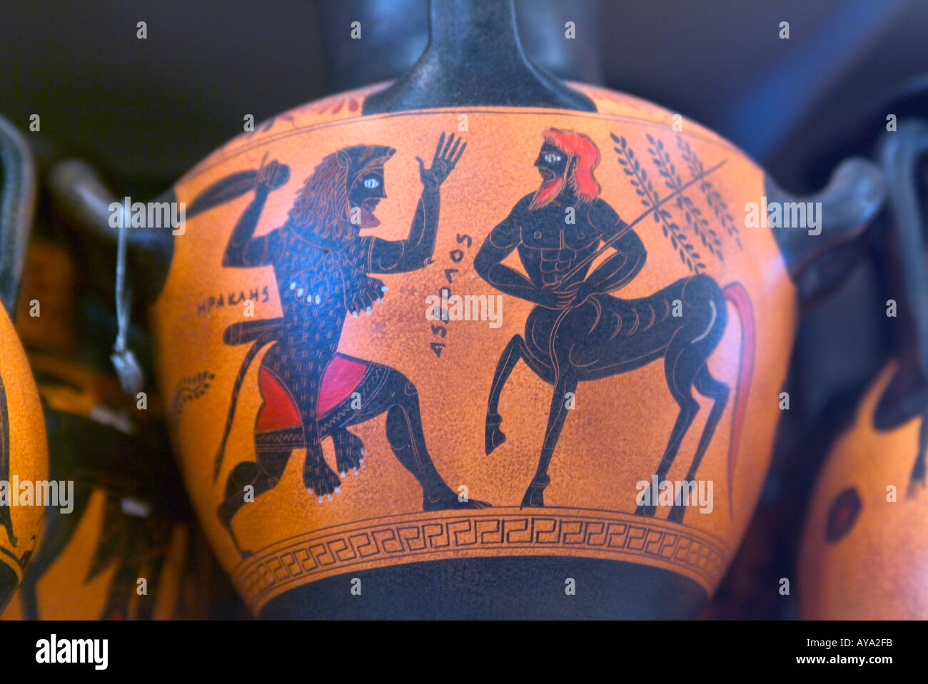 Greece Athens Souvenir Shop Vases Mythology Stock Photo - Alamy