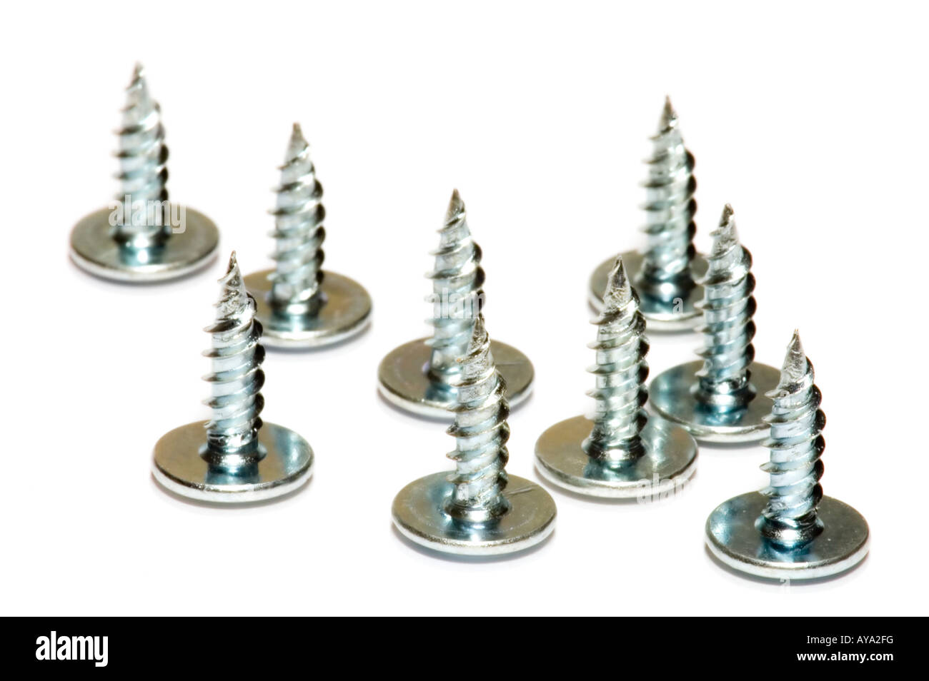 series object on white isolated tools screw Stock Photo - Alamy