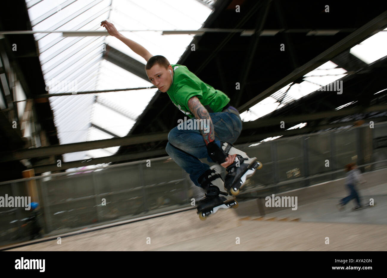 There is an indoor scating ramp in Amsterdam. It is built in a former ...