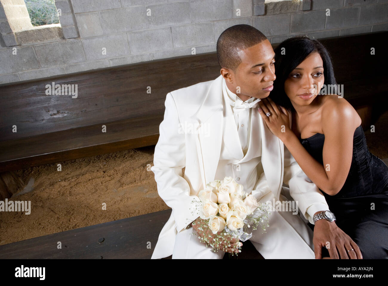 A couple in formal attire in a medieval castle Stock Photo - Alamy