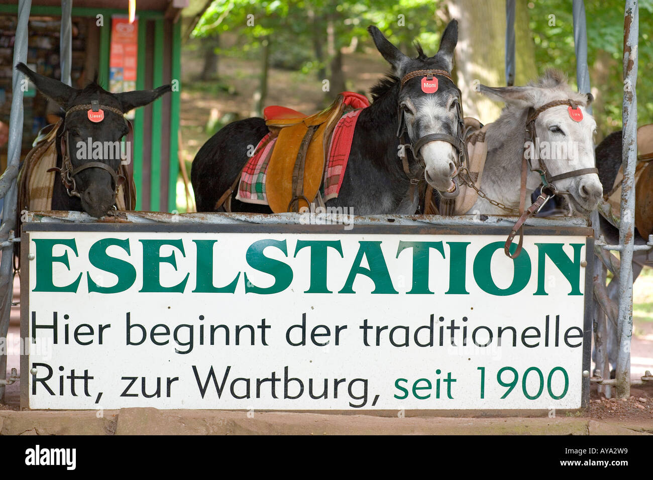 The donkey station below the Wartburg Castle, Eisenach, Thuringia ...