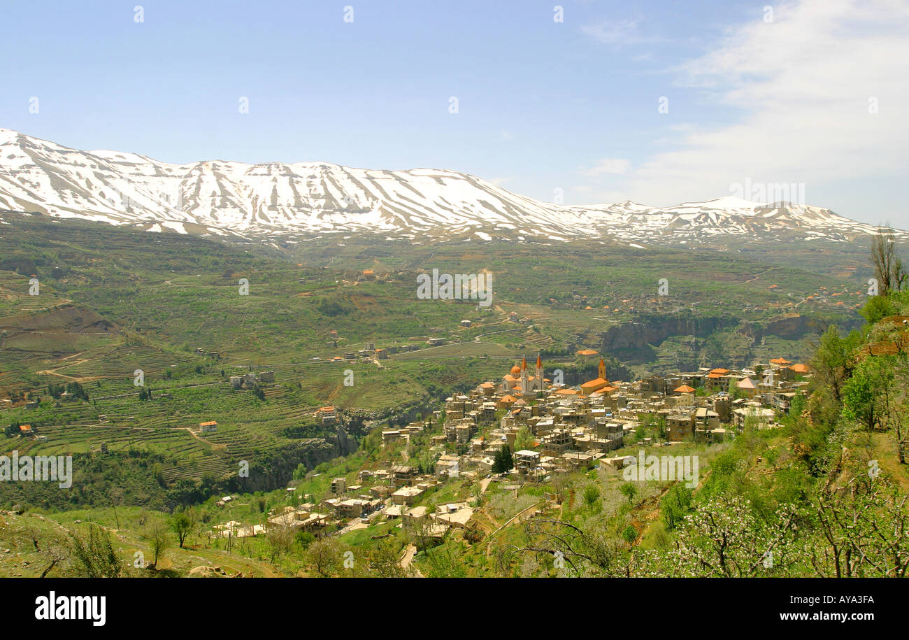 Qadisha valley lebanon valley view hi-res stock photography and images ...