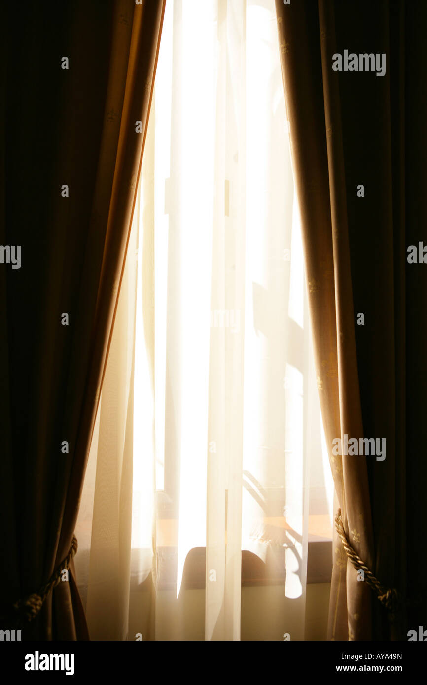 Open window bedroom curtain hi-res stock photography and images - Alamy