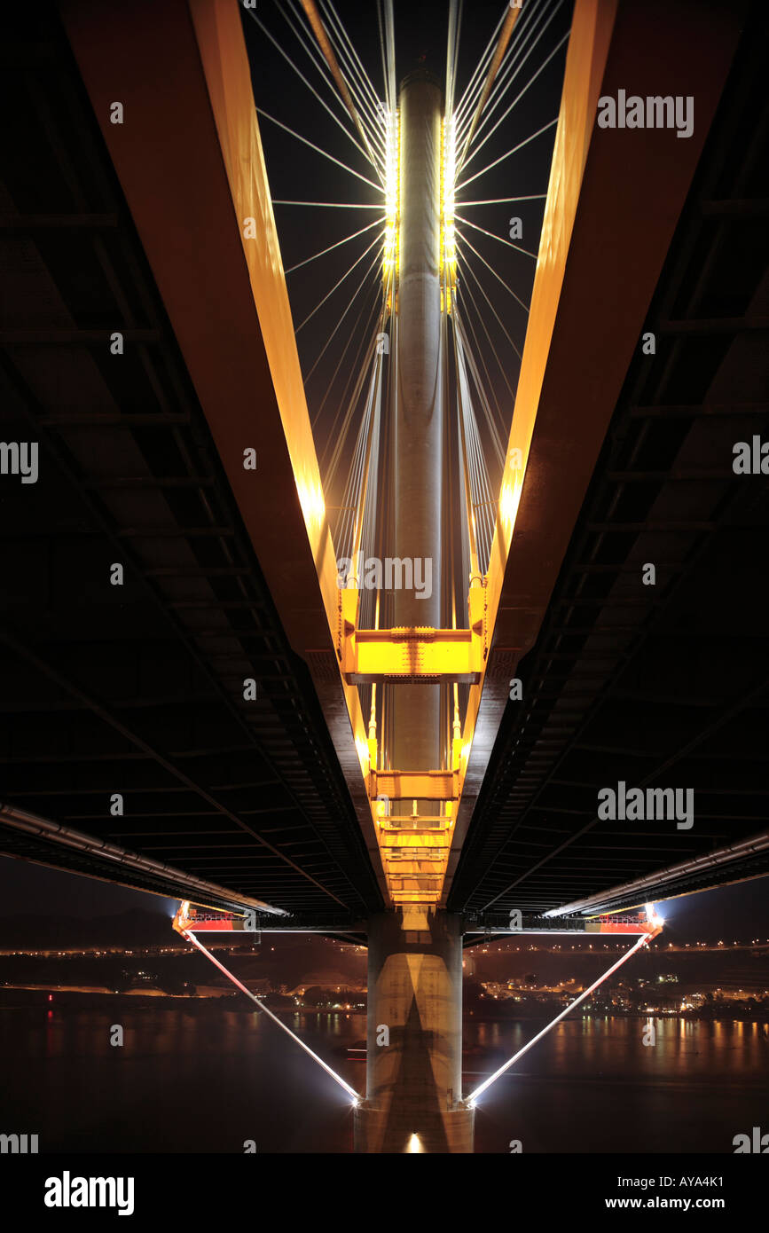 Asia Peoples Republic of China Hong Kong Kap Shui Mun Bridge crossing ...