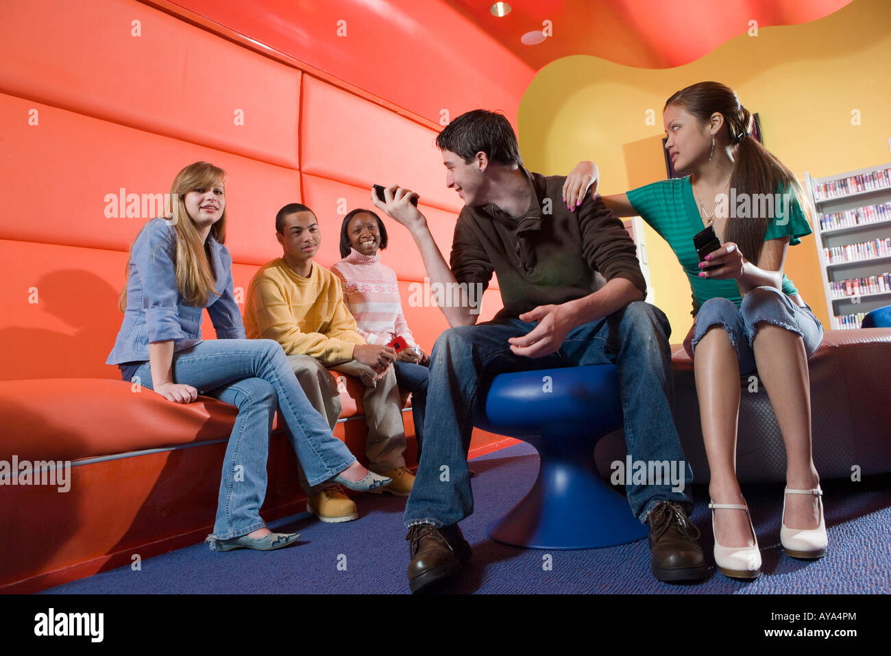 Teenagers with their cell phones Stock Photo - Alamy