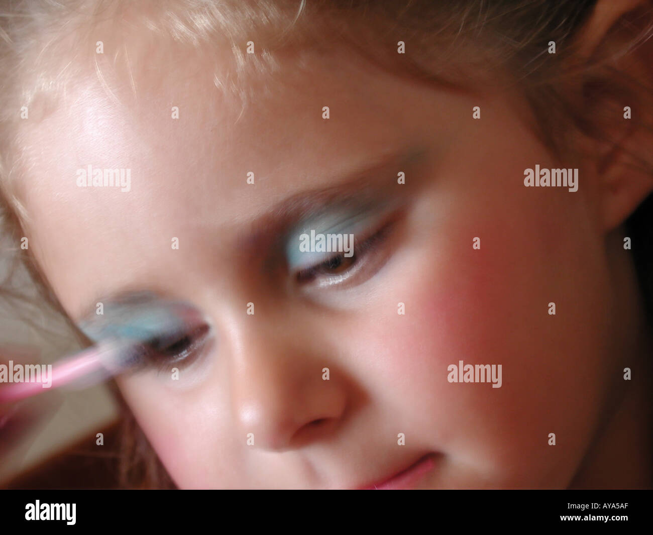 Child face with make up Stock Photo - Alamy