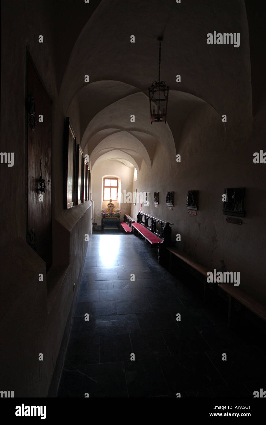Hallway in the monastery Stock Photo - Alamy