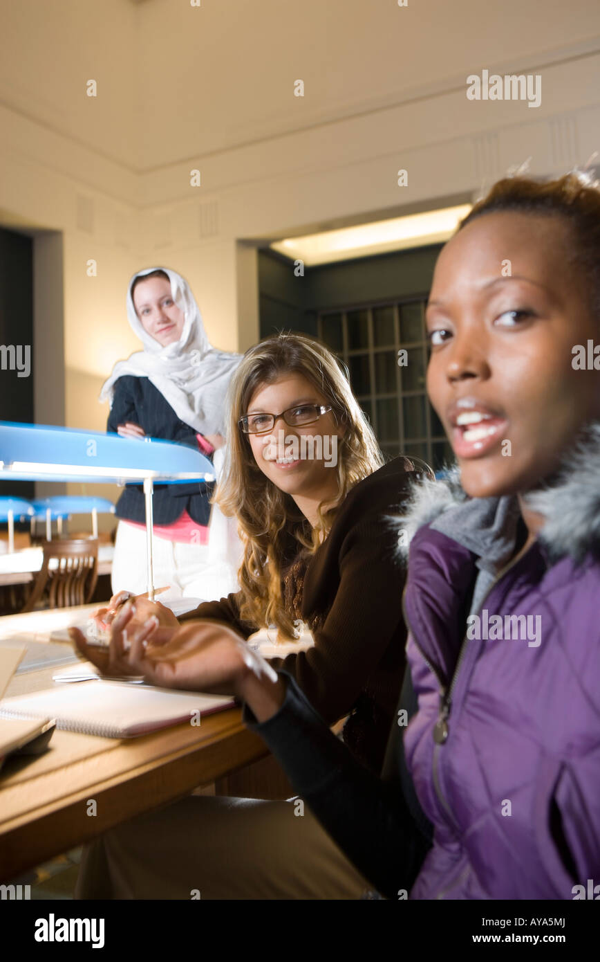 College students studying in library Stock Photo - Alamy