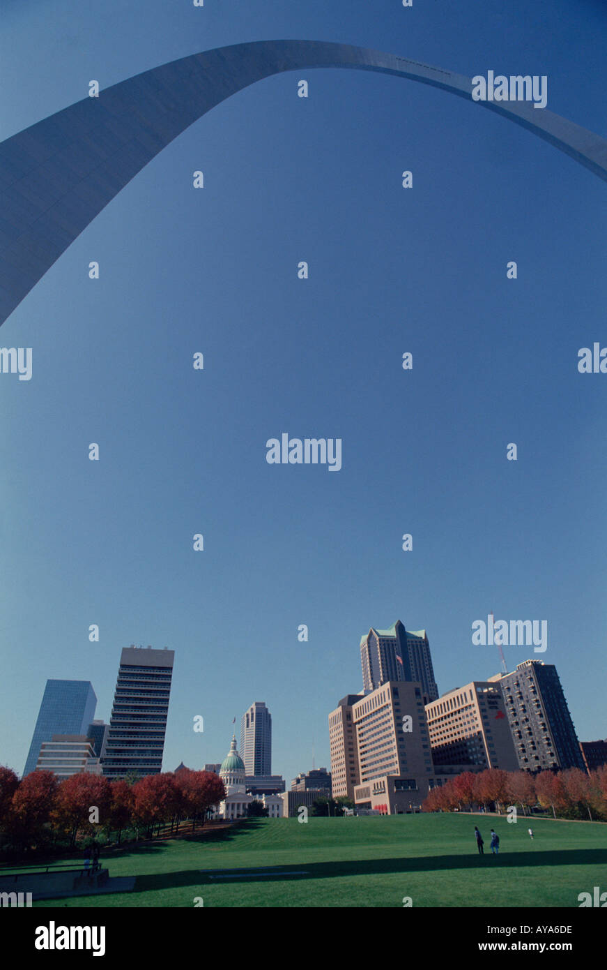 Downtown St Louis Missouri USA with Gateway Arch Stock Photo - Alamy